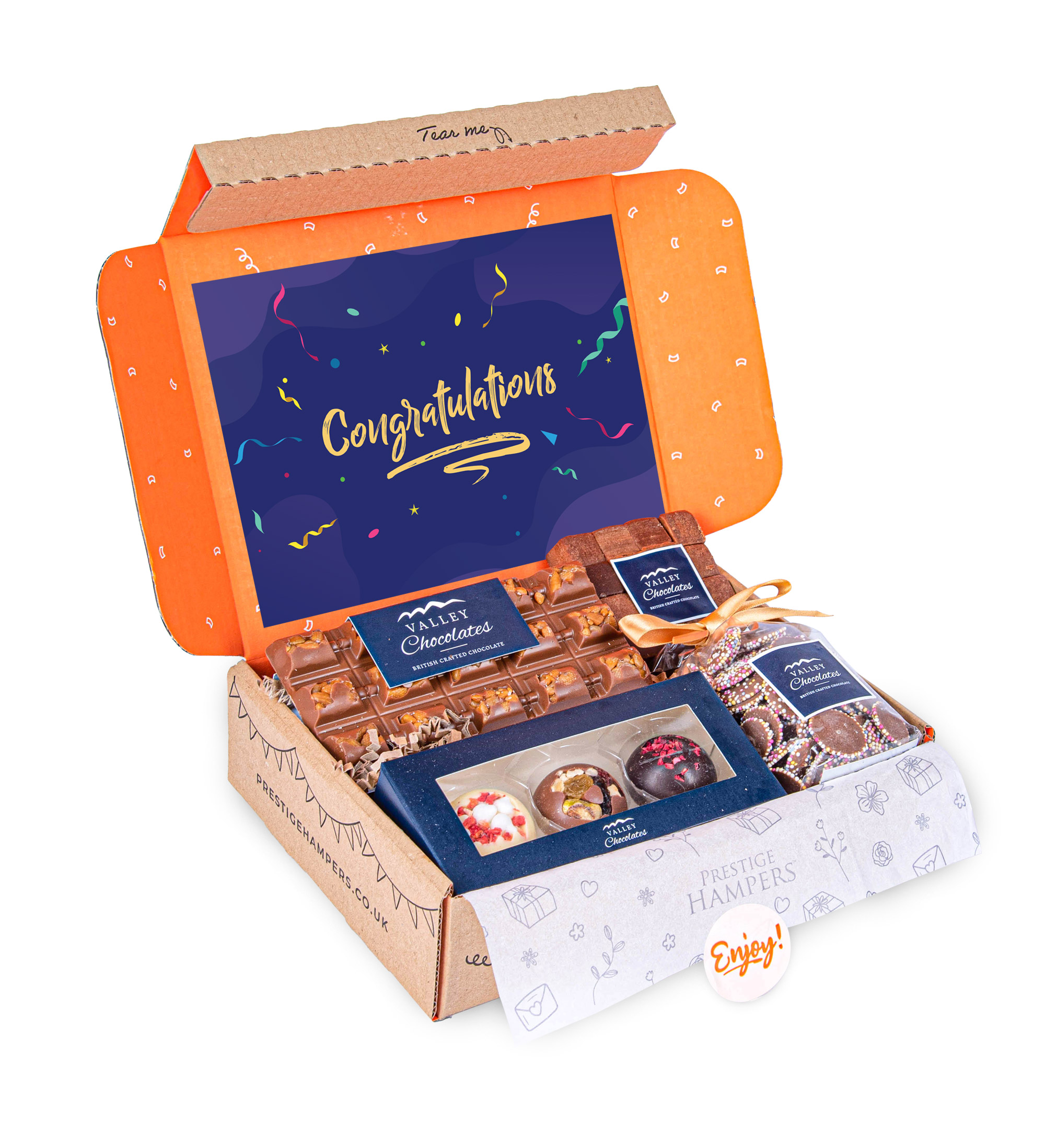Artisan Chocolate Gifts Congratulations | Postal Hampers | Prestige Hampers