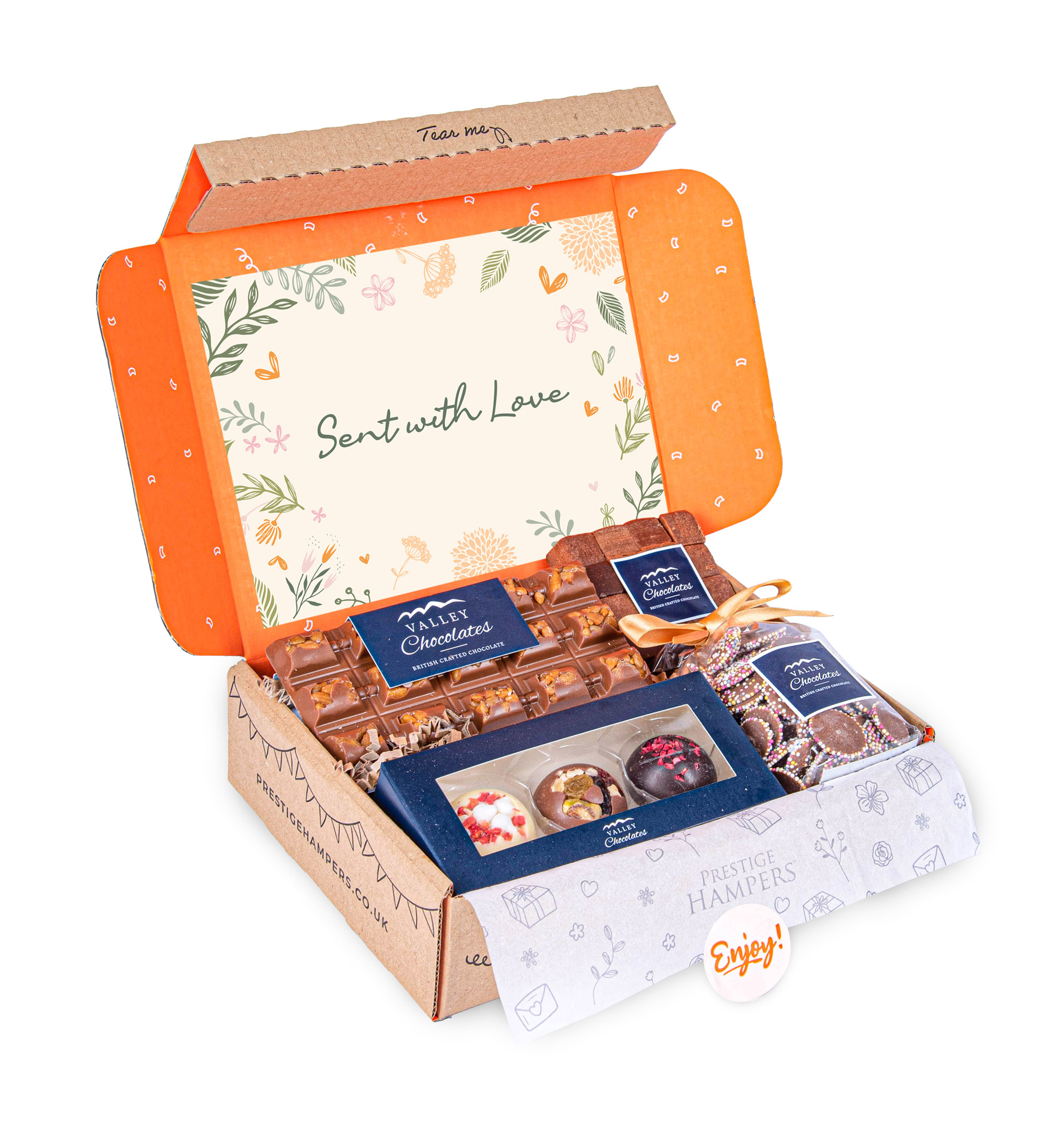 Artisan Chocolate Gifts Sent WIth Love | Postal Hampers | Prestige Hampers